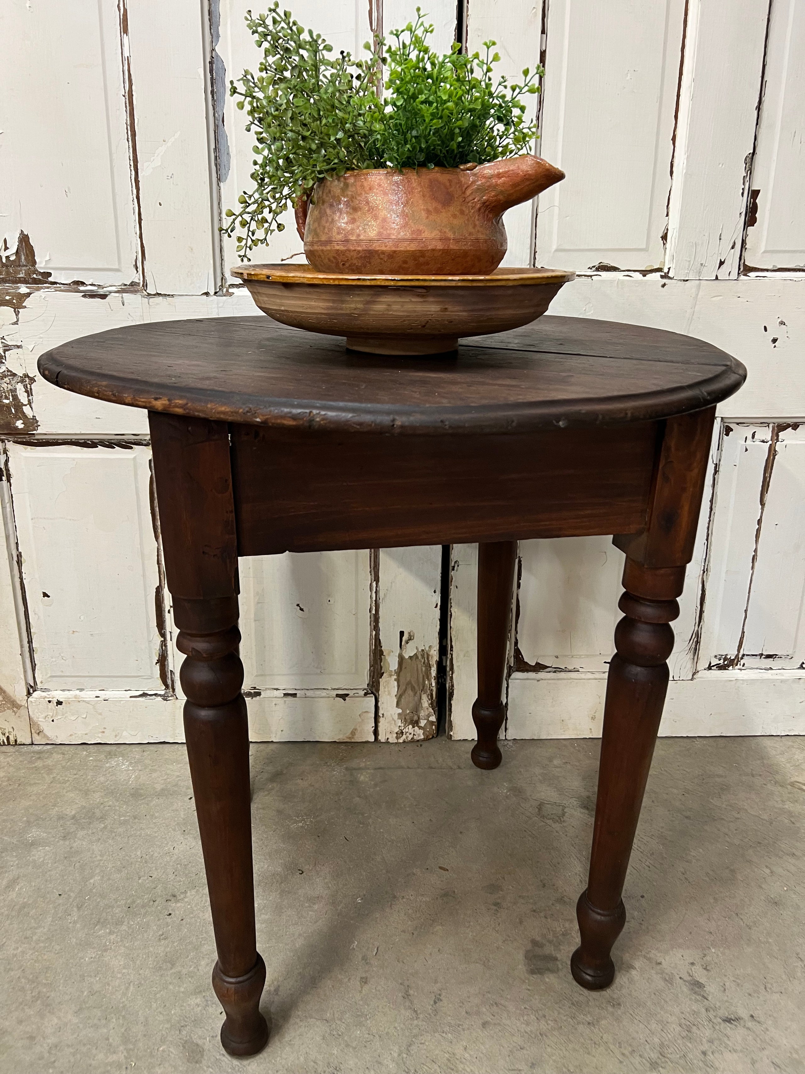 Antique Walnut Round Small Table | Rust and Refind Antiques